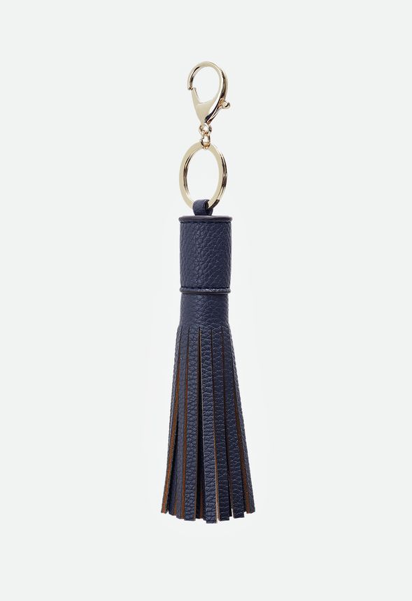 Oversized Tassel Key Chain Accessories in SLATE BLUE - Get great deals ...