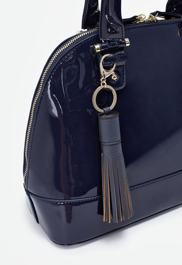 Oversized Tassel Key Chain Accessories in SLATE BLUE - Get great deals ...
