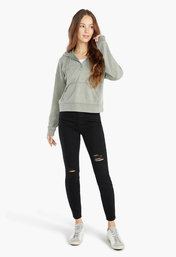 Fast Track Half Zip Activewear in Hemlock Green - Get great deals at ...