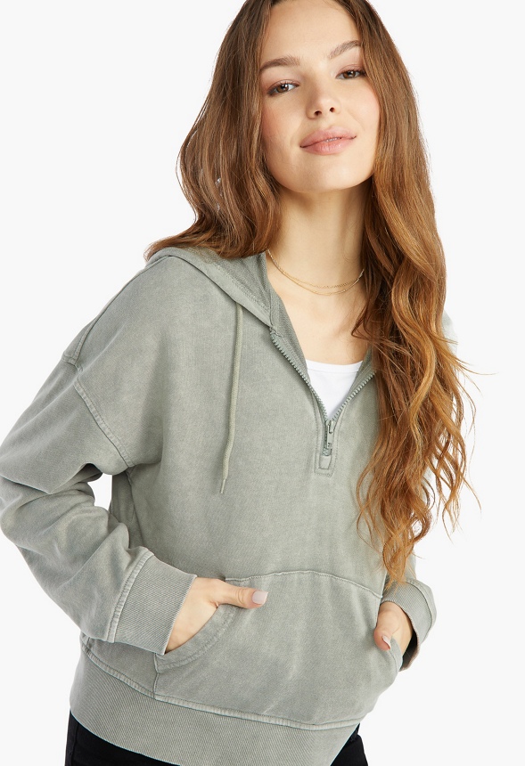 Fast Track Half Zip Activewear in Hemlock Green - Get great deals at ...