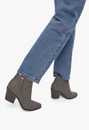 Carlee Side Zip Heeled Bootie in Gray - Get great deals at JustFab