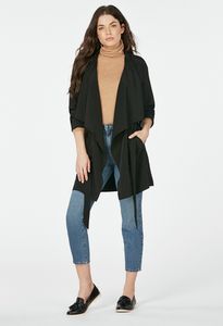 Drape Front Trench Coat in MILITARY OLIVE - Get great deals at JustFab