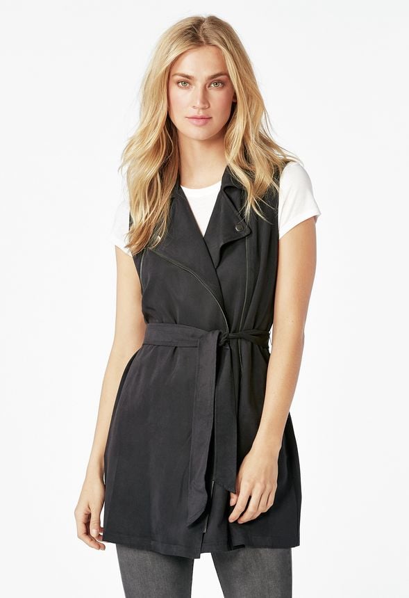 Belted Cargo Vest in Black - Get great deals at JustFab