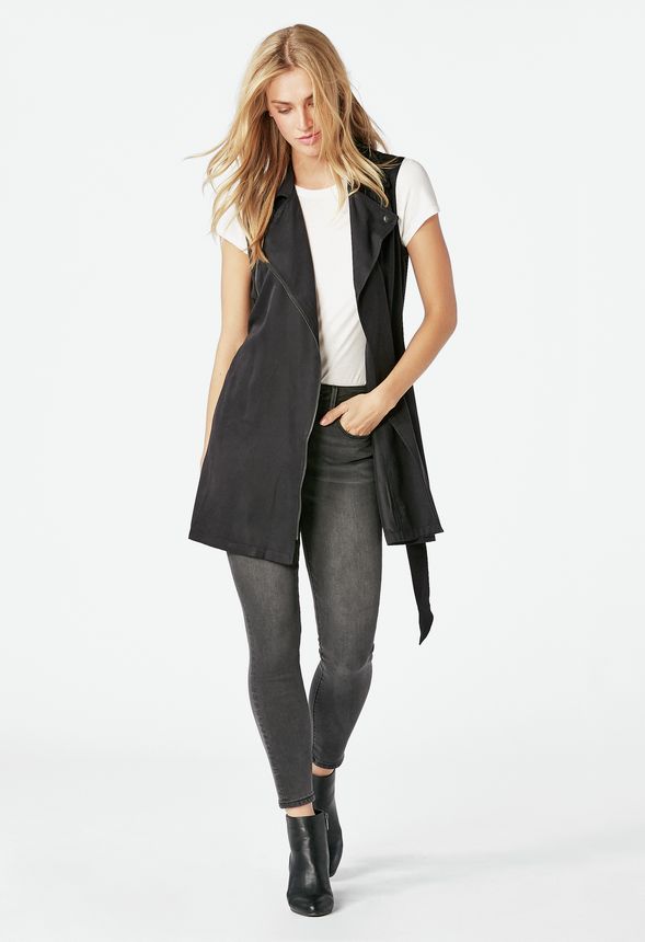 Belted Cargo Vest in Black - Get great deals at JustFab