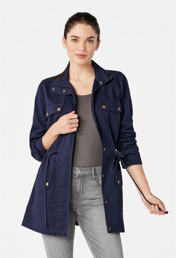 Classic Utility Jacket in Dark Indigo - Get great deals at JustFab