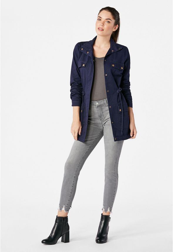 Classic Utility Jacket in Dark Indigo - Get great deals at JustFab