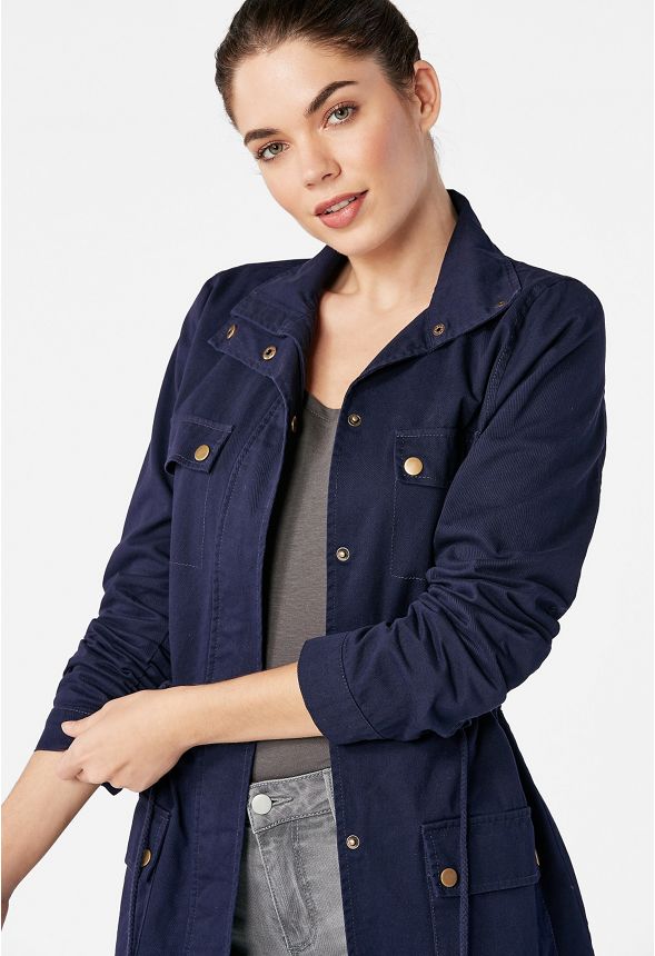Classic Utility Jacket in Dark Indigo - Get great deals at JustFab