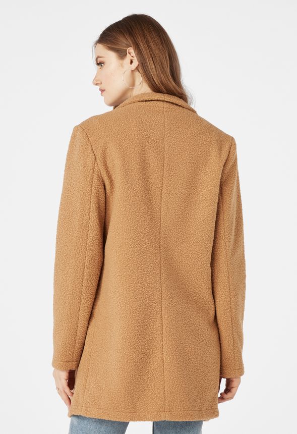 Notch Collar Jacket in Iced Coffee - Get great deals at JustFab