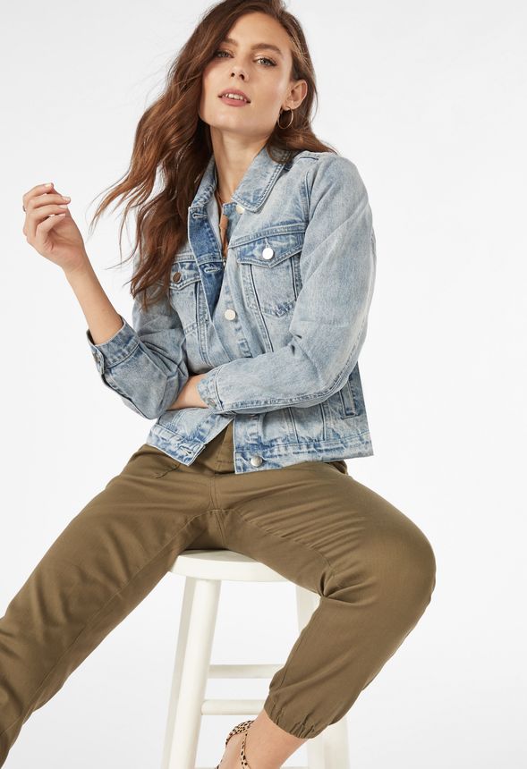 Light Modern Classic Denim Jacket in Delilah Light Wash - Get great ...