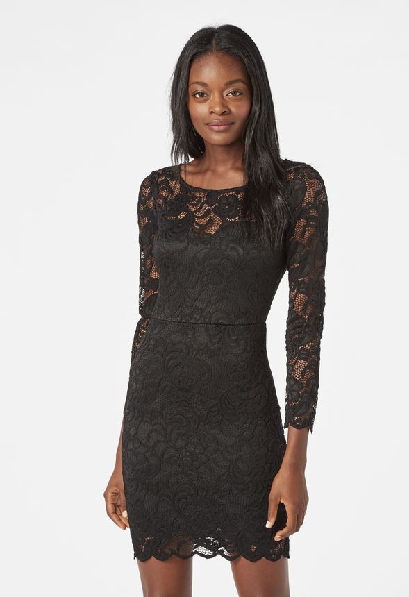 Lace Bodycon Dress in Black - Get great deals at JustFab