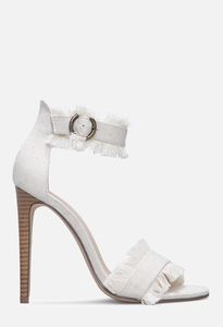 KIANA HEELED SANDAL in LINEN - Get great deals at JustFab