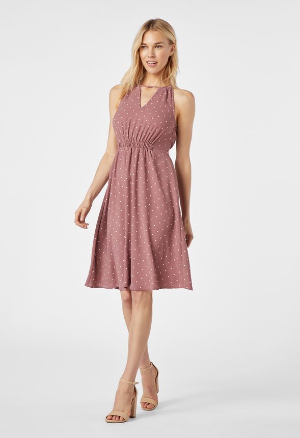 Key Hole Shirred Front Dress in MESA ROSE MULTI - Get great deals at ...