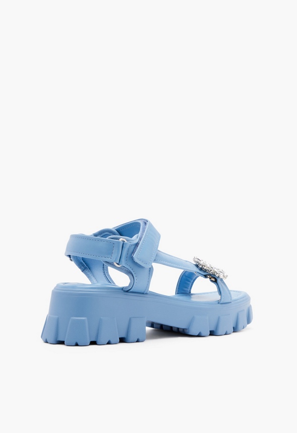 Buffy Lug Sole Sandal in Kentucky Blue - Get great deals at JustFab