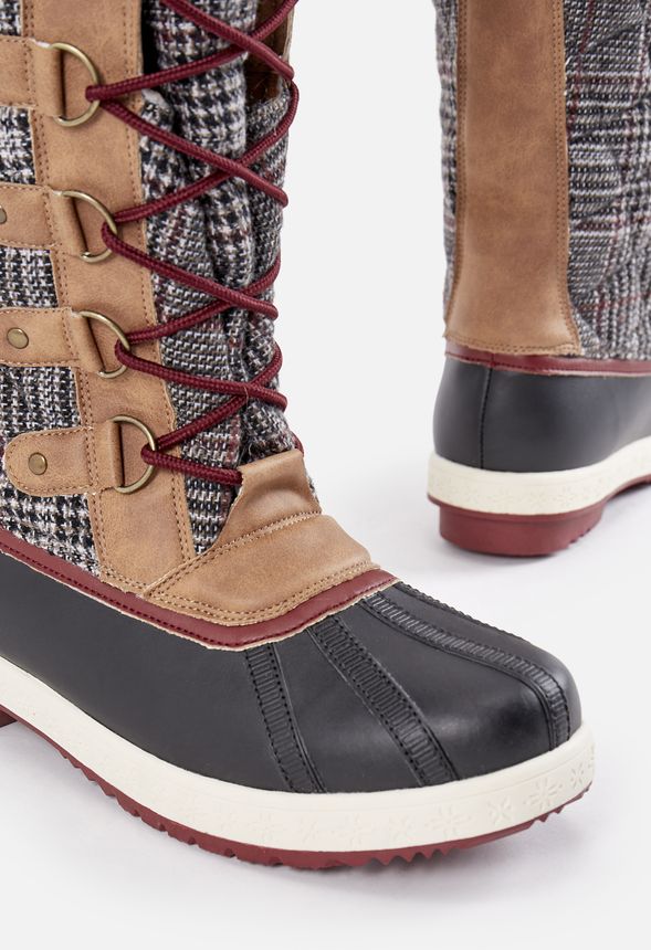 Meena Flat Boot in Black - Get great deals at JustFab