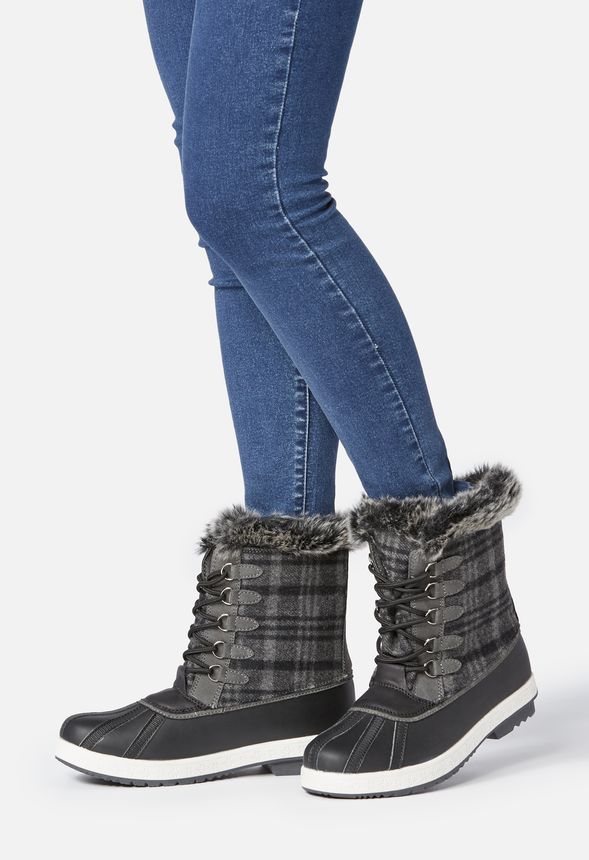 Sylvie Flat Boot in Black - Get great deals at JustFab