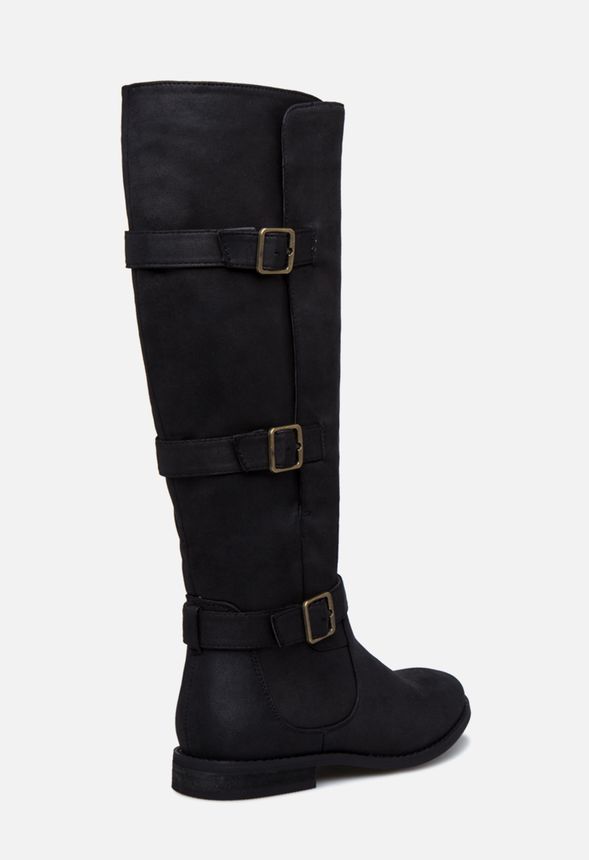 FABIOLA FLAT BOOT in Black - Get great deals at JustFab