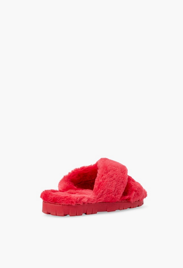 Mindey Cozy Slipper in High Risk Red - Get great deals at JustFab
