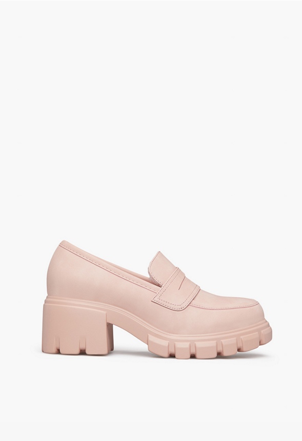 Muncel Lug Sole Loafer in CHALK PINK - Get great deals at JustFab