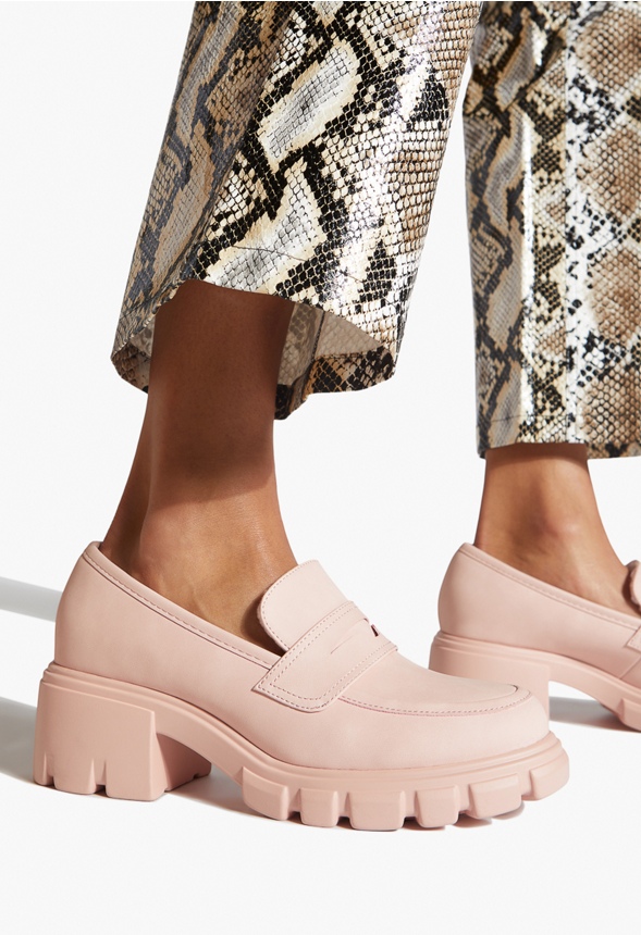 Muncel Lug Sole Loafer in CHALK PINK - Get great deals at JustFab