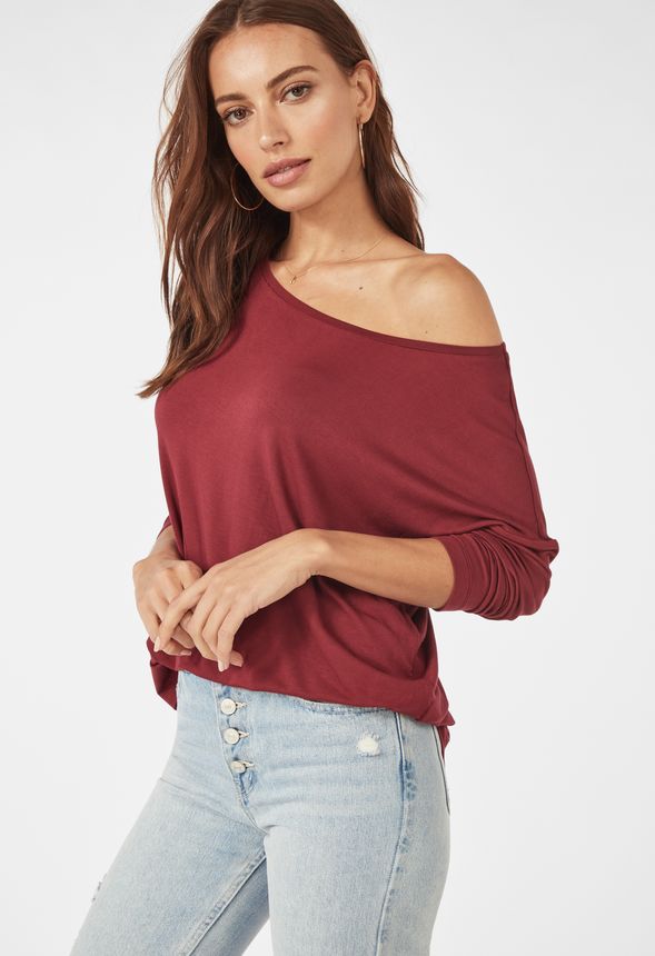 Easy Off Shoulder Tee in Easy Off Shoulder Tee - Get great deals at JustFab