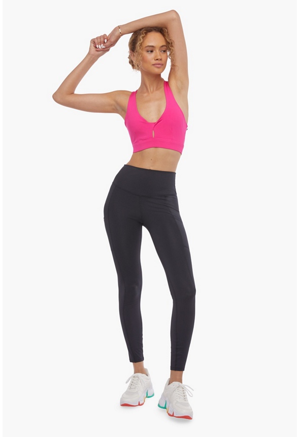 Twist Front Sports Bra Clothing in PINK TIE DYE - Get great deals at ...