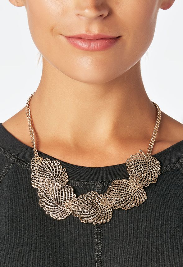 Falling Leaves Necklace in Gold - Get great deals at JustFab