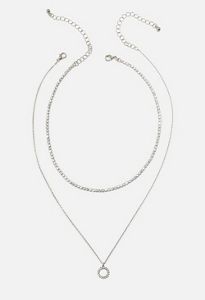 Two-Timer Necklace in Gold - Get great deals at JustFab