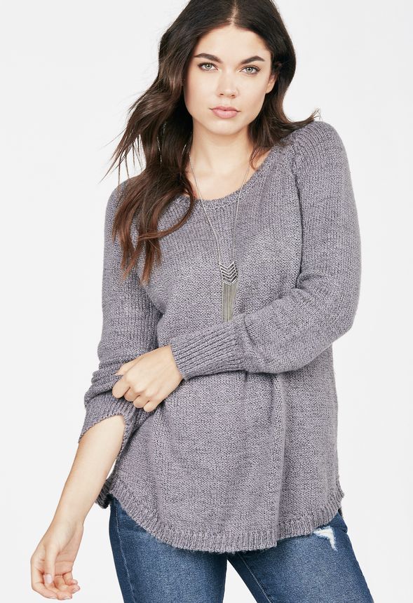 Raglan Sweater in Gray - Get great deals at JustFab