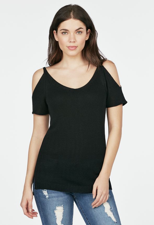 Cross Back Sweater in Black - Get great deals at JustFab