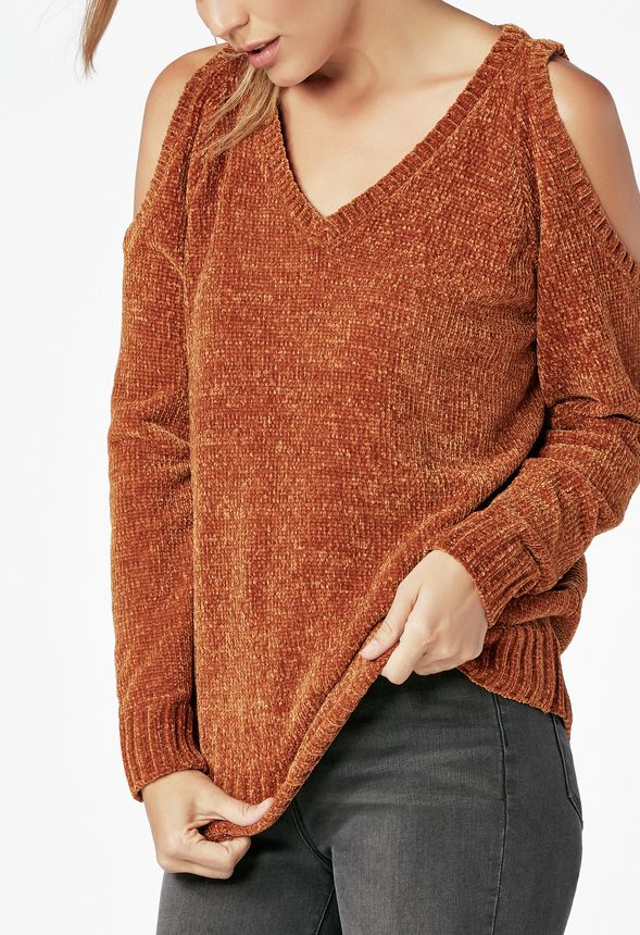 Cold Shoulder Sweater in ROASTED PECAN - Get great deals at JustFab