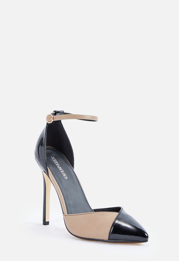 Francesca Pump in Black/Beige - Get great deals at JustFab