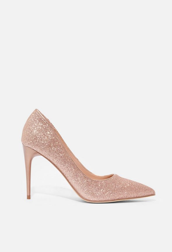 Adrienne Rhinestone Pump in Rose Gold - Get great deals at JustFab