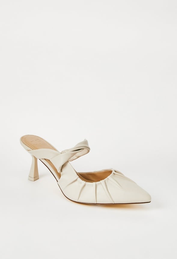 Clementine Embellished Pump in Birch White - Get great deals at JustFab