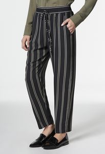 Stripe Drawstring Pant in Black Multi - Get great deals at JustFab