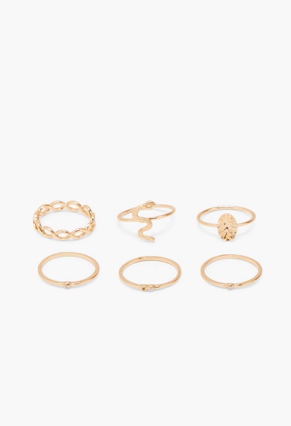 Snake Multi Ring Set Bags & Accessories in Gold - Get great deals at ...
