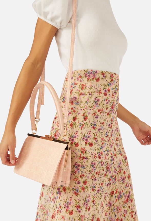 Bar Closure Shoulder Bag Bags & Accessories in Blush - Get great deals ...